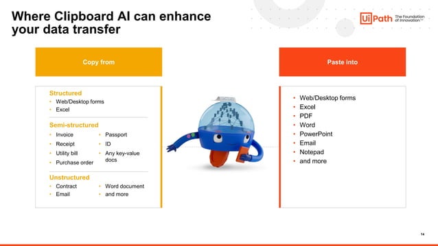 Dev Dives: Leverage AI with Autopilot™ for Everyone & UiPath Clipboard AI™ | PPT