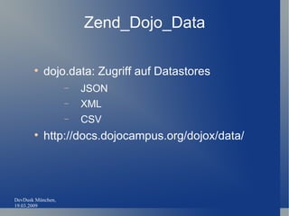 Zend Framework und das Dojo Toolkit | PPT