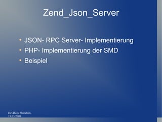 Zend Framework und das Dojo Toolkit | PPT