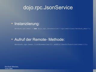 Zend Framework und das Dojo Toolkit | PPT