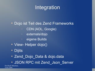 Zend Framework und das Dojo Toolkit | PPT