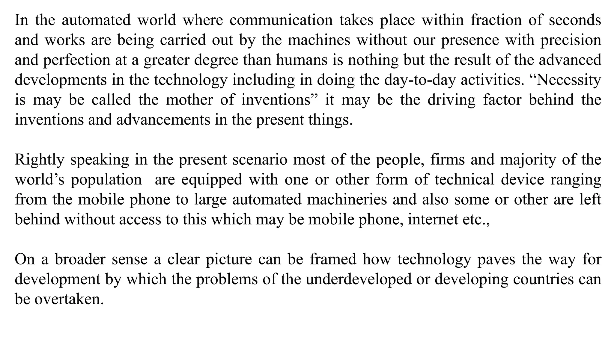 Technology and its Role in Development | PPTX