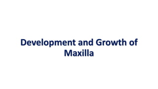Development & Growth of Maxilla | PPTX