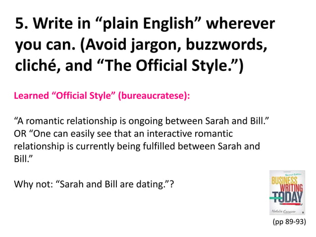 Developing an Effective Professional Writing Style (Sentence Edition) | PPT