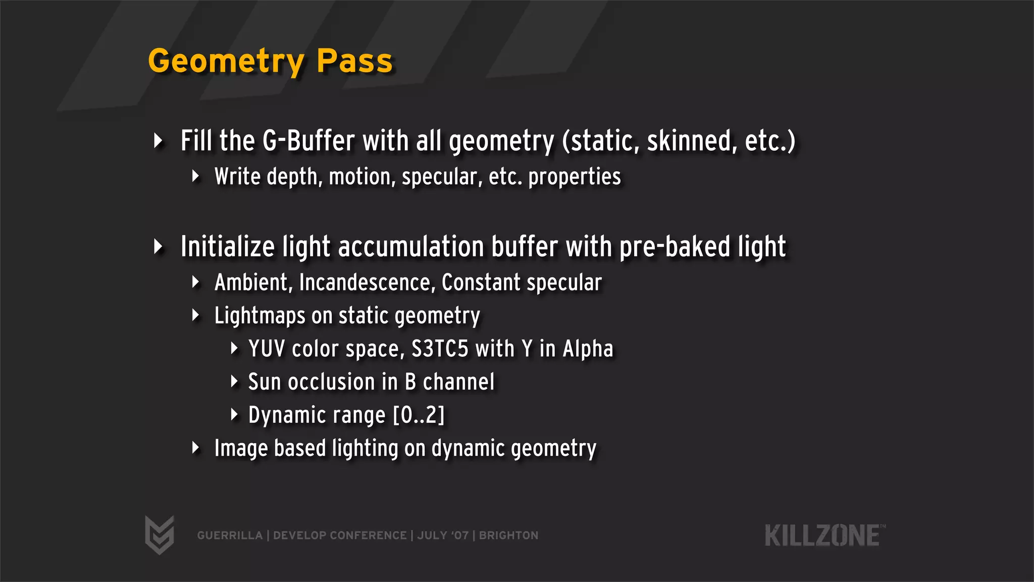 Deferred Rendering in Killzone 2 | PPT