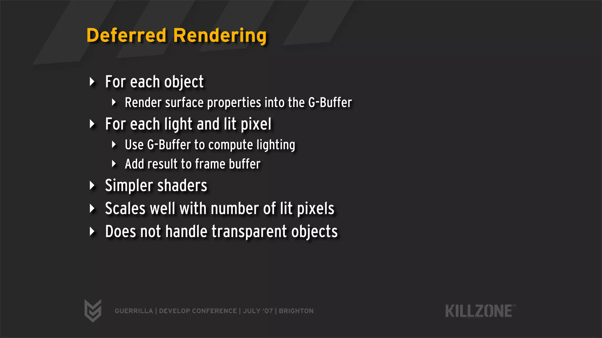 Deferred Rendering in Killzone 2 | PPT