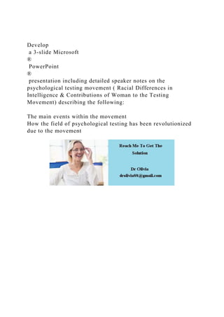 Develop a 3-slide Microsoft® PowerPoint® presentation in.docx