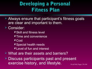 Developing a Personal Fitness Plan | PPT