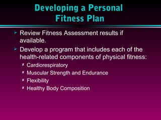 Developing a Personal Fitness Plan | PPT