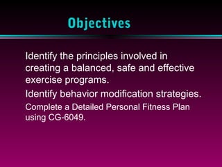 Developing a Personal Fitness Plan | PPT