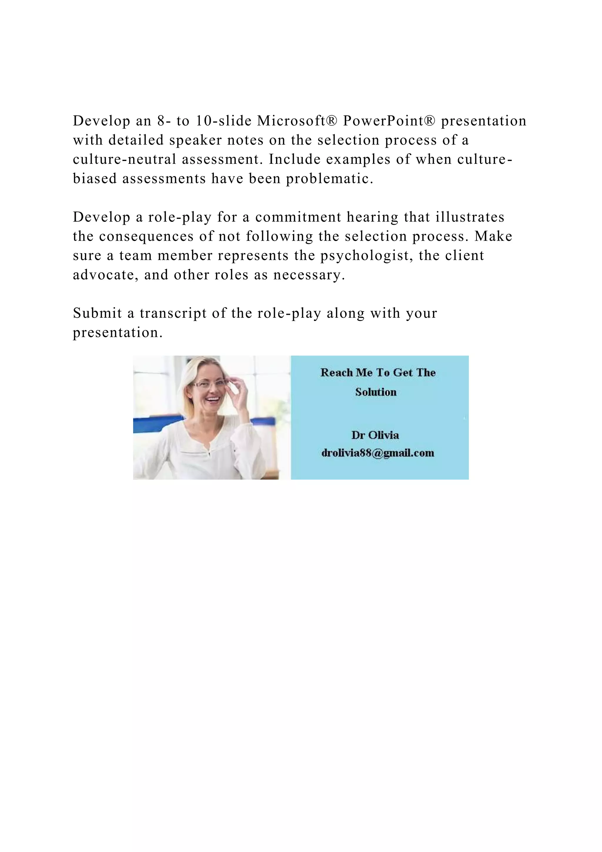 Develop an 8- to 10-slide Microsoft® PowerPoint® presentation with.docx