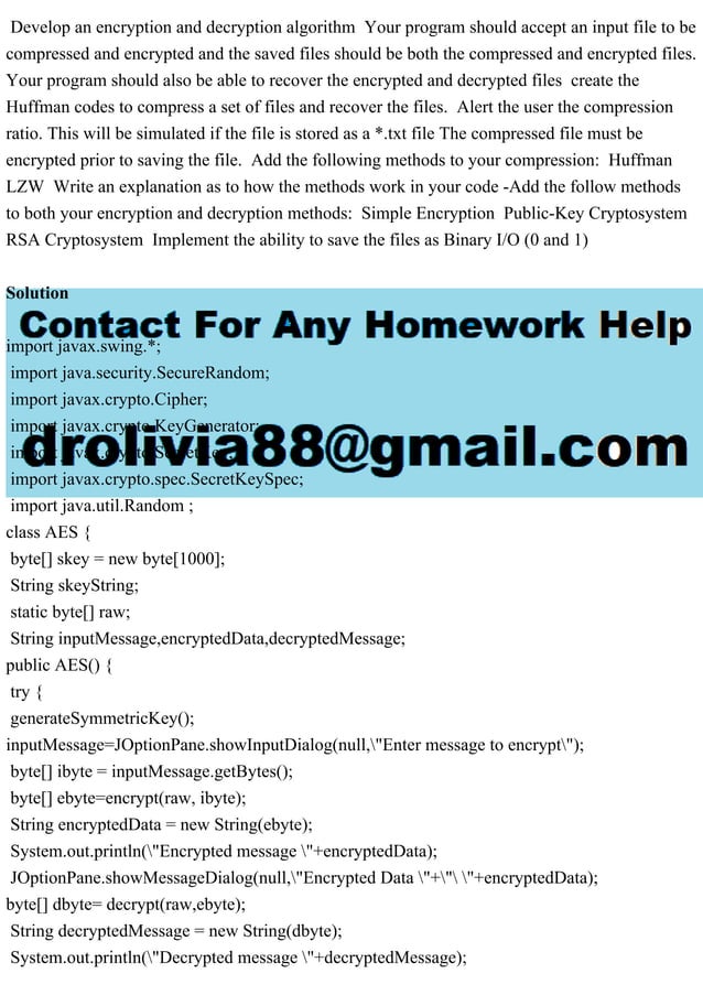Develop An Encryption And Decryption Algorithm Your Program Should Apdf