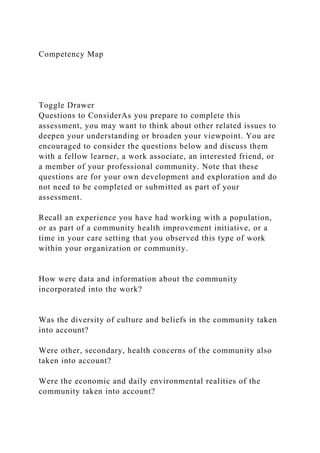 Develop a population health improvement plan, based on your evalua.docx