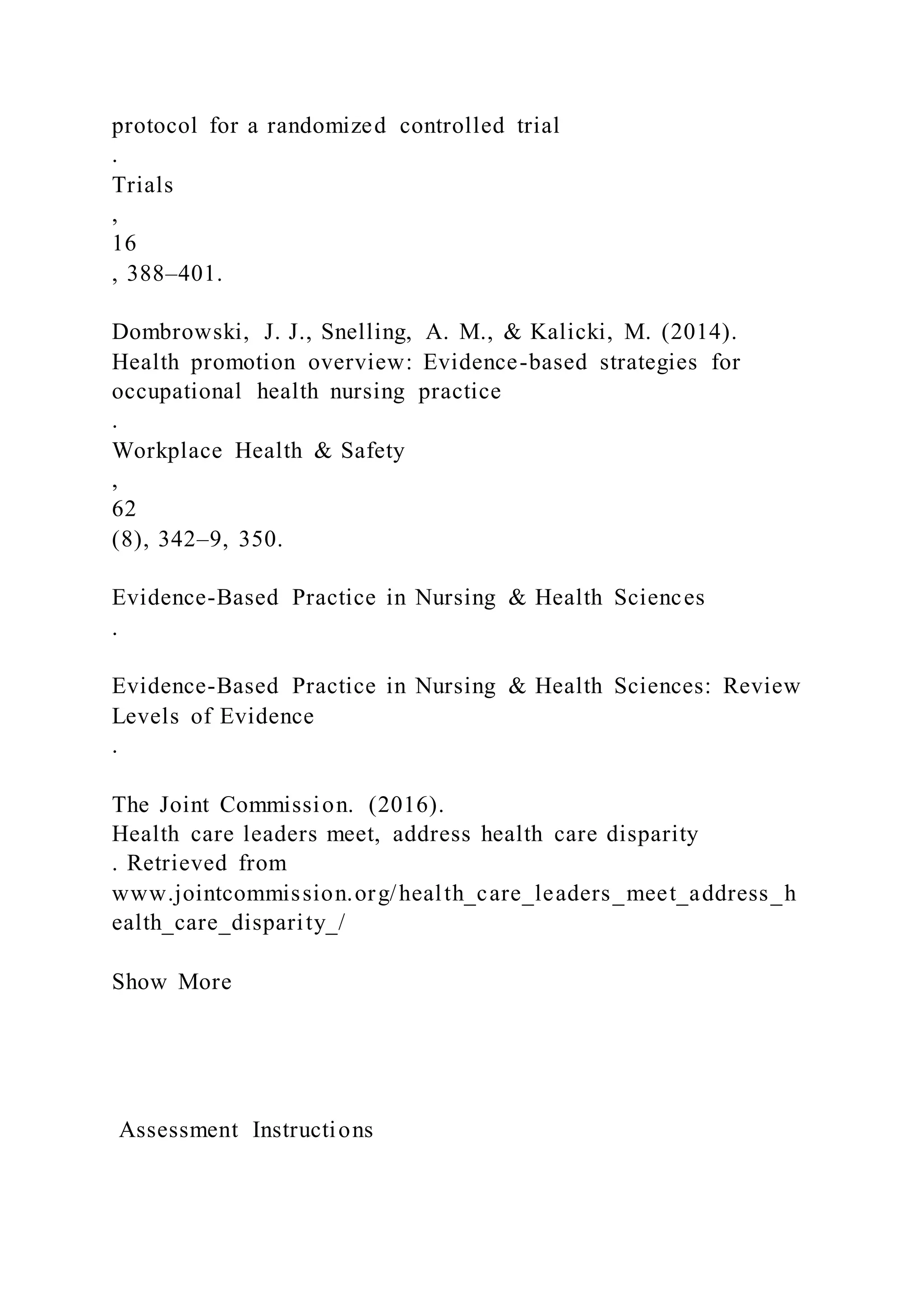Develop a population health improvement plan, based on your evaluati | DOCX