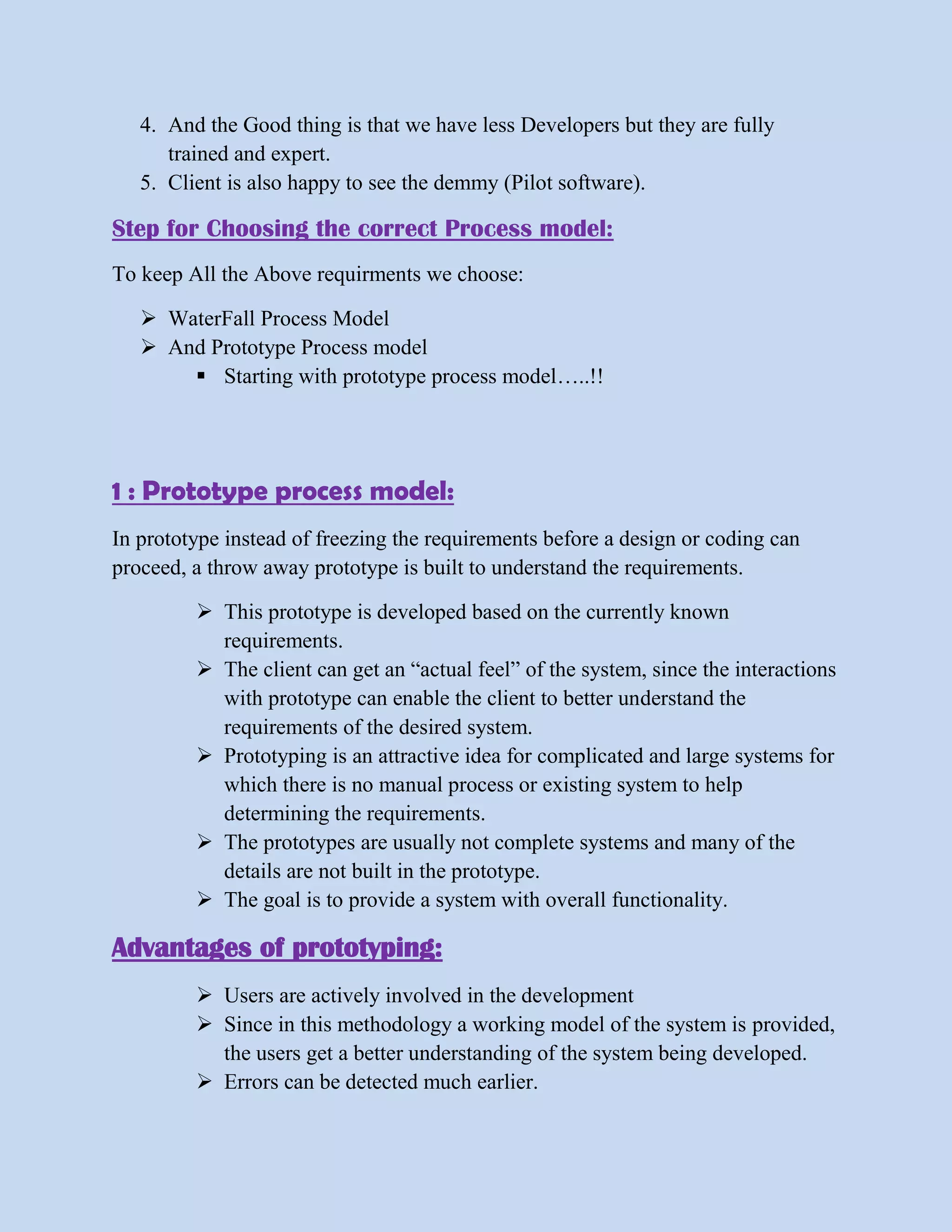 Develop a process model | PDF