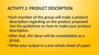 Develop a Product Description in entrepreneurship.pptx