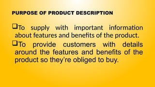 Develop a Product Description in entrepreneurship.pptx