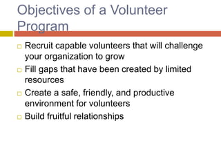 Develop a successful volunteer program | PPTX