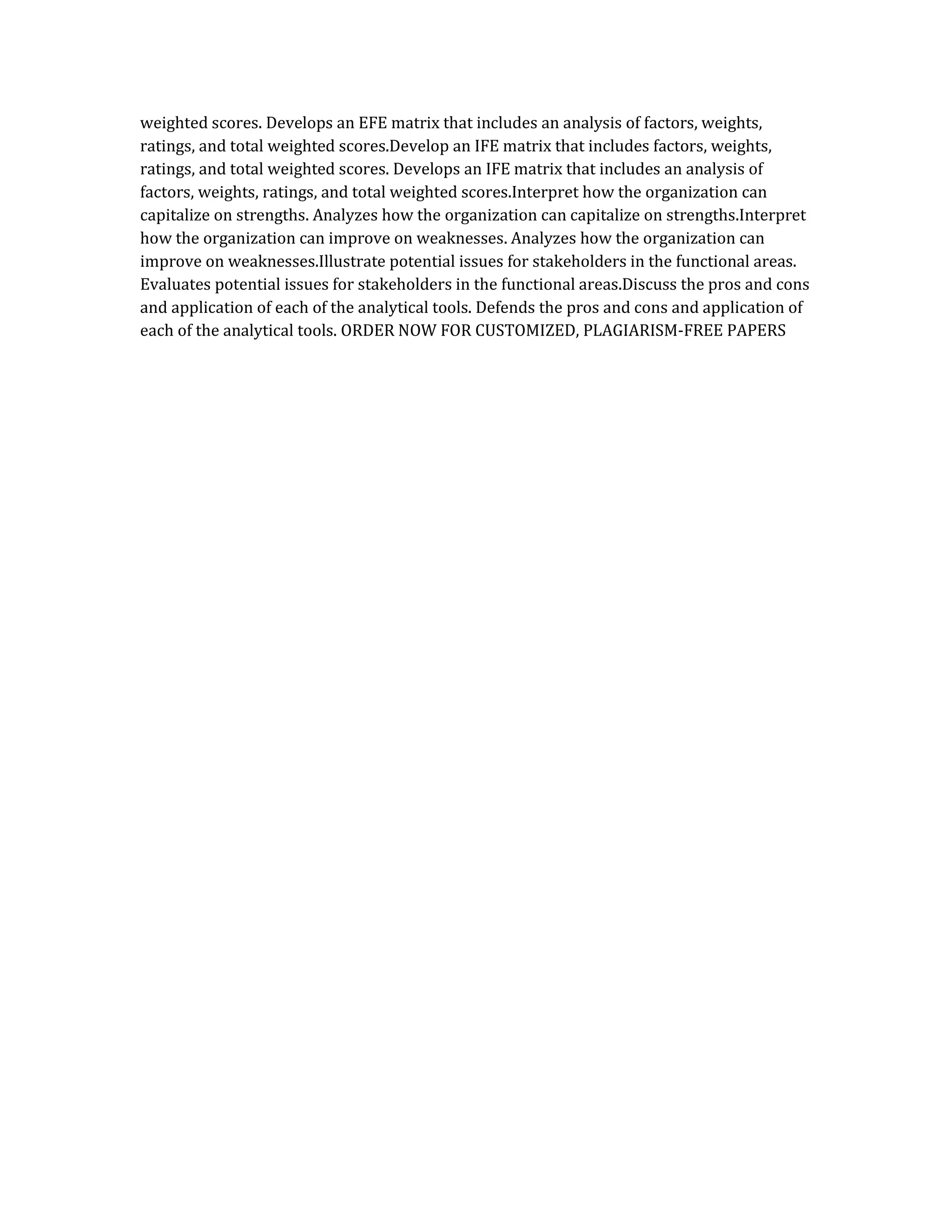Develop Both An Matrix And An Matrix Docx