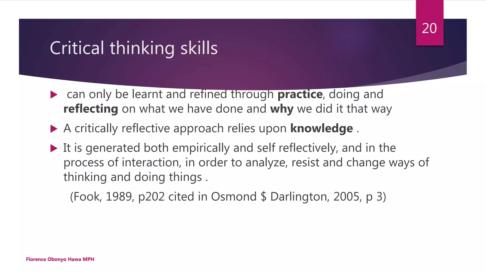 Develop critical thinking skills | PPT Develop critical thinking skills | PPT
