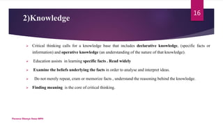 Develop critical thinking skills | PPTX