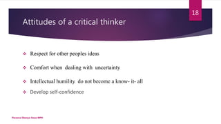 Develop critical thinking skills | PPTX