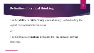 Develop critical thinking skills | PPTX