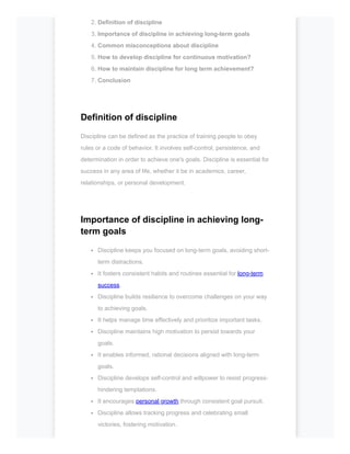 Develop Discipline for Continued Motivation and Achievement.pdf ...