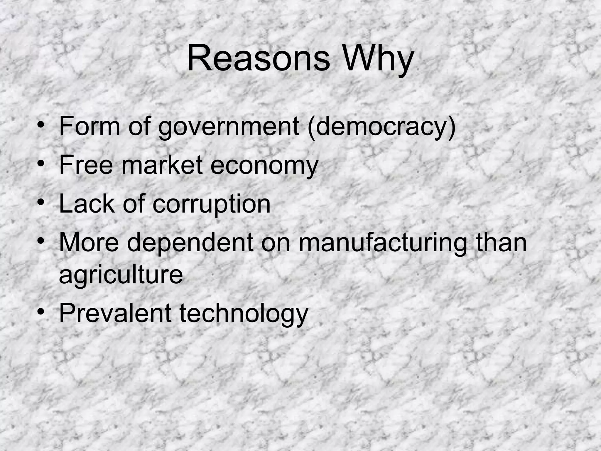 Developed vs. Developing Countries | PPT