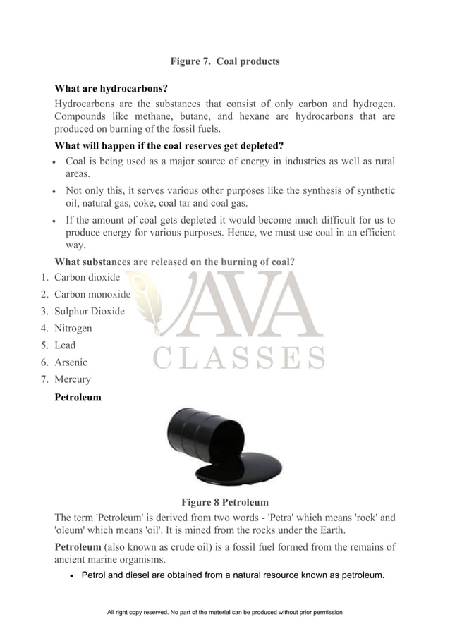 class 8 science chapter 5 Coal and Petroleum pdf | PDF