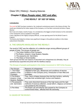 NCERT Solutions for Class 8 History Chapter-5 When People Rebel Free ...