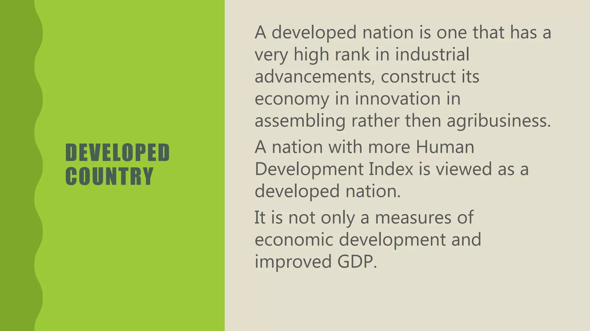 Developed countries vs Developing countries Economics | PPTX