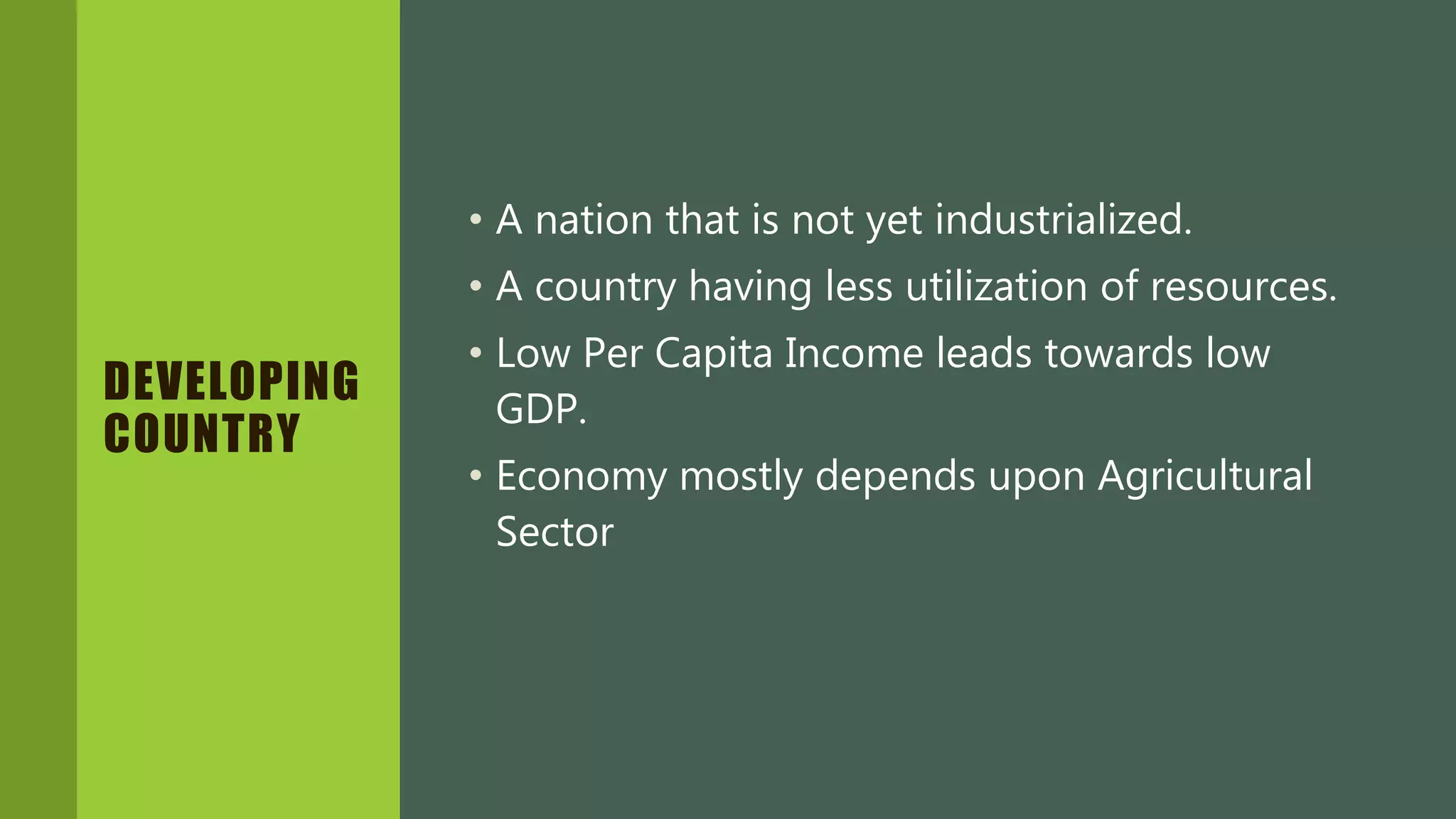 Developed countries vs Developing countries Economics | PPTX