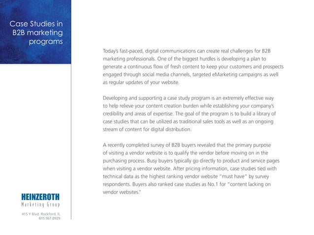 The Important Role of B2B Case Studies | PPT