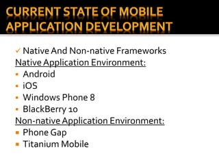 Development of Mobile Application -PPT | PPTX