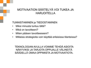 Miten oppimisen motivaatio rakentuu? | PPTX