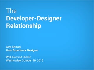The Developer-Designer Relationship | PDF | Computing | Technology ...