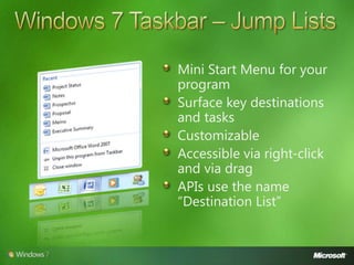 Dev-In-Town: Windows 7 by Jabez Gan | PPT