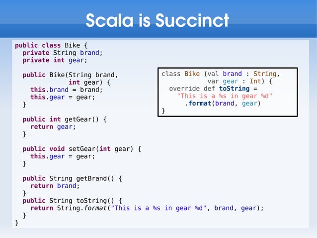 Stepping Up : A Brief Intro to Scala | PPT
