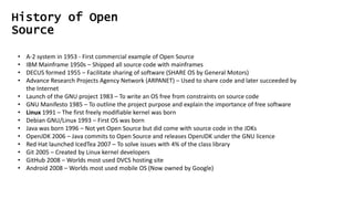 Open Source In The World Of Java | PPT