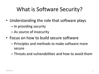 Developer-focused Software Security | PPTX | Web Development | Internet
