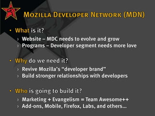 Building the Mozilla Developer Network | PPT