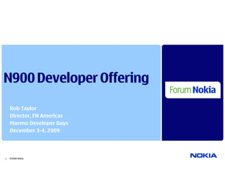 Developer Offering With Maemo Software Rob Taylor | PPT