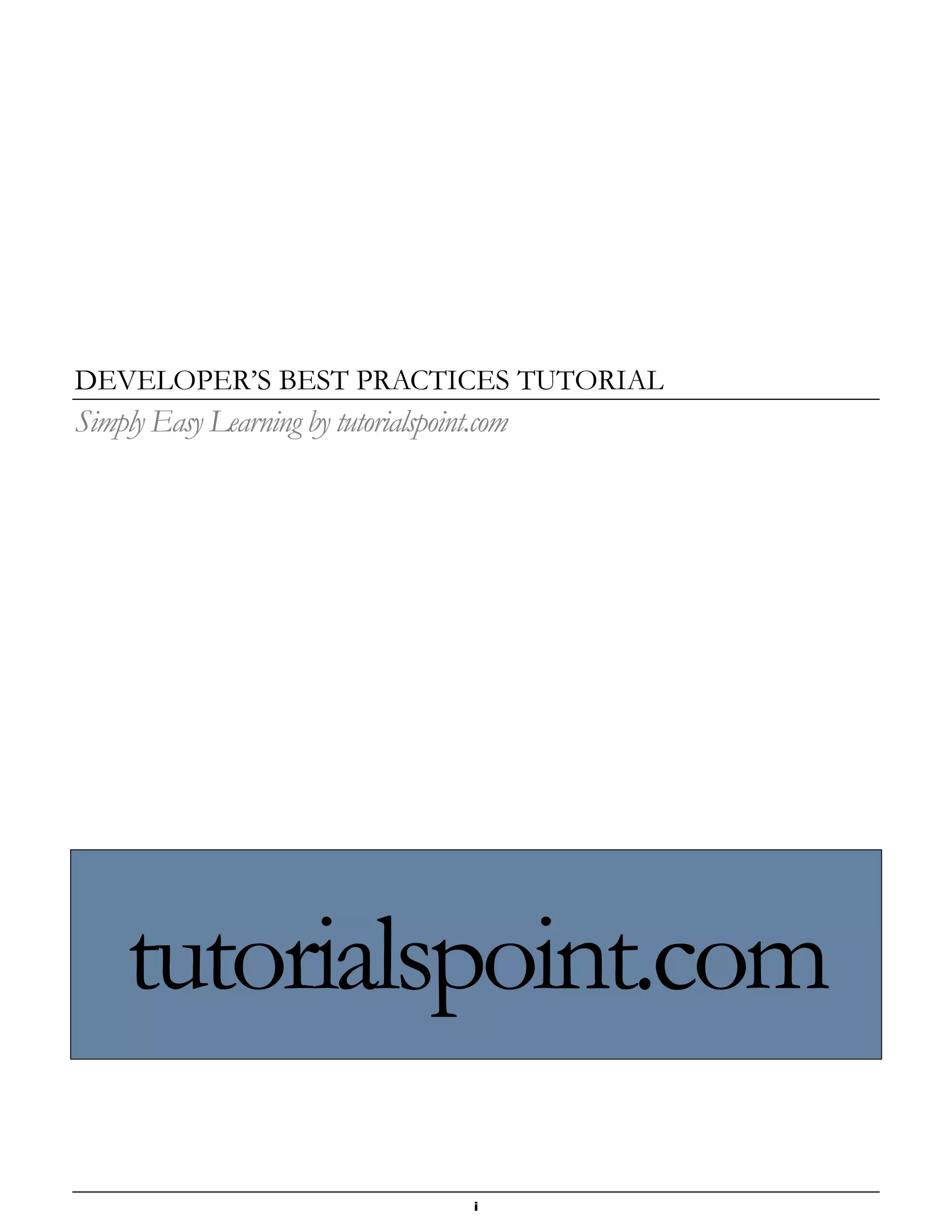 Developers Best Practices | PDF
