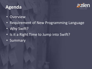 Developer’s viewpoint on swift programming language | PPT