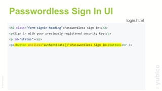 Securing a Web App with Passwordless Web Authentication | PDF