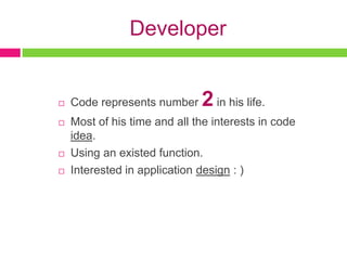 Developer vs programmer | PPTX