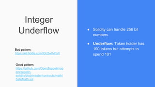 Best practices to build secure smart contracts | PPT
