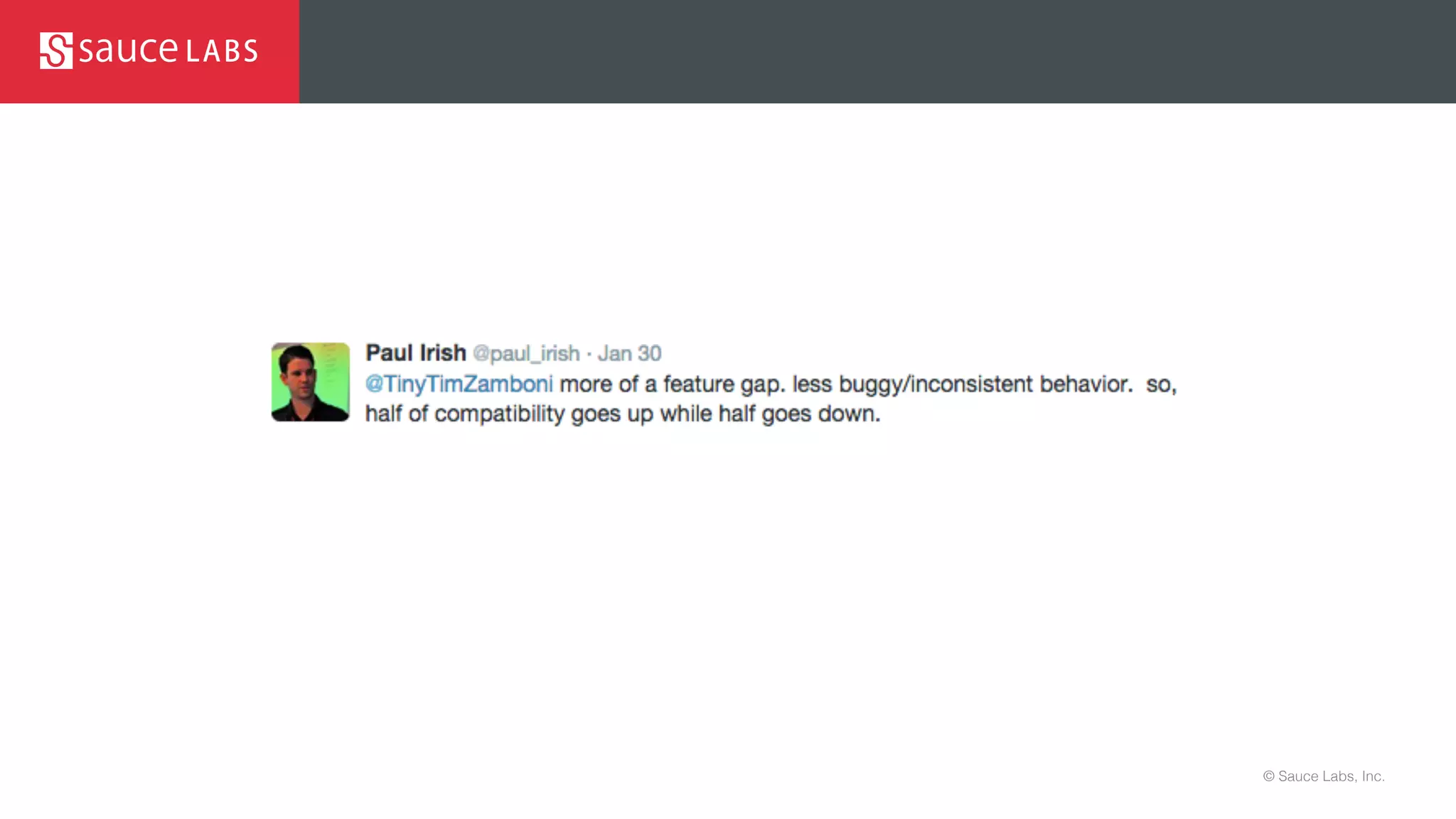 Developer Week SF, 2015: Cross-Browser Incompatibility is Growing not ...
