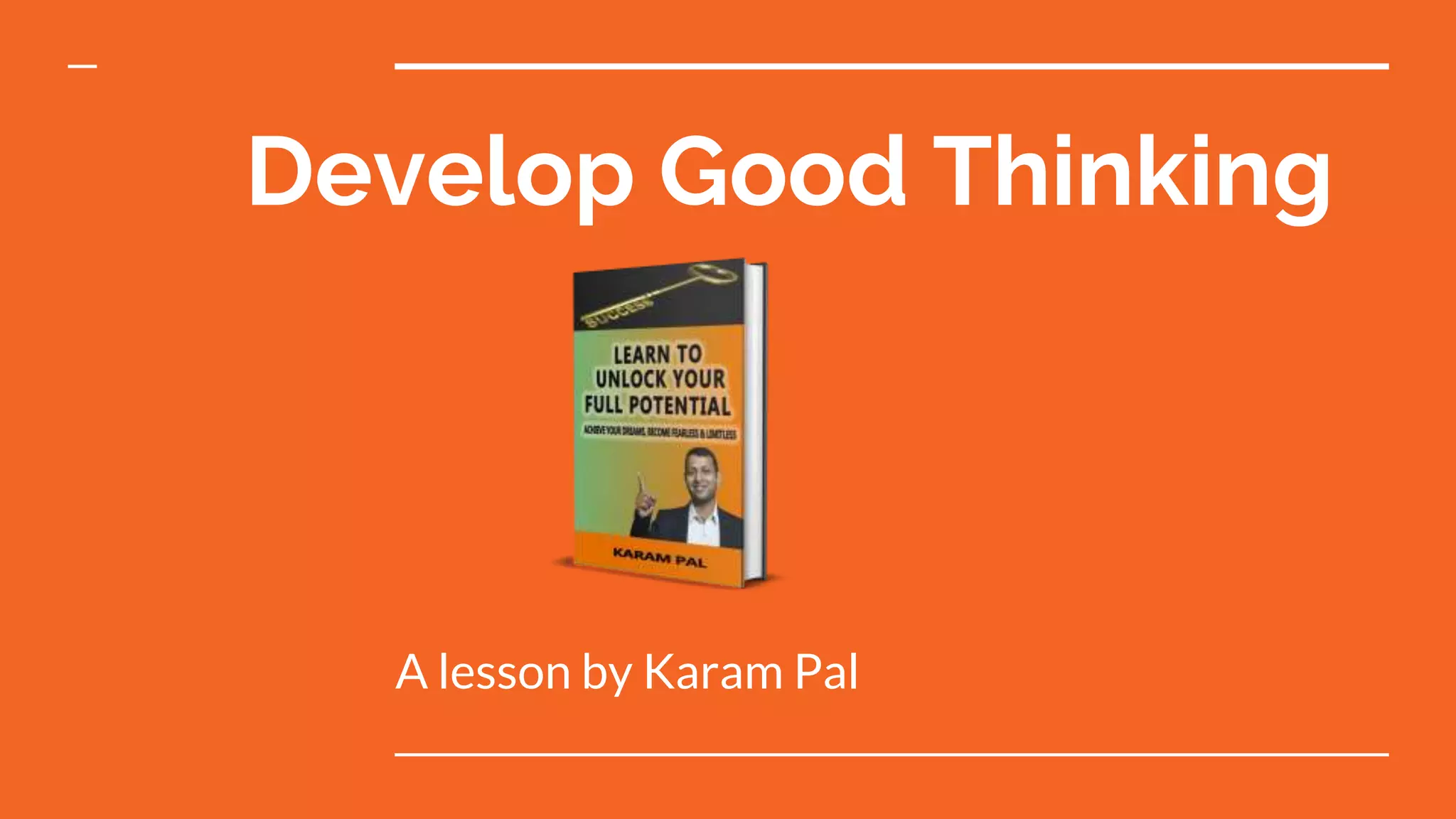 Develop good thinking | PPT Develop good thinking | PPT